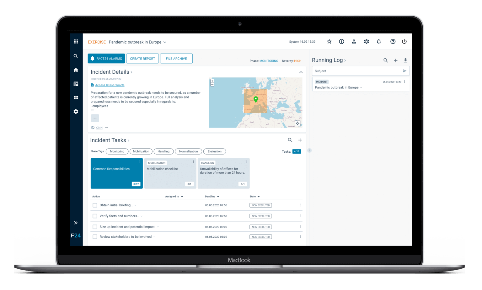 Krisenmanagement SaaS-Lösung FACT24 CIM - F24