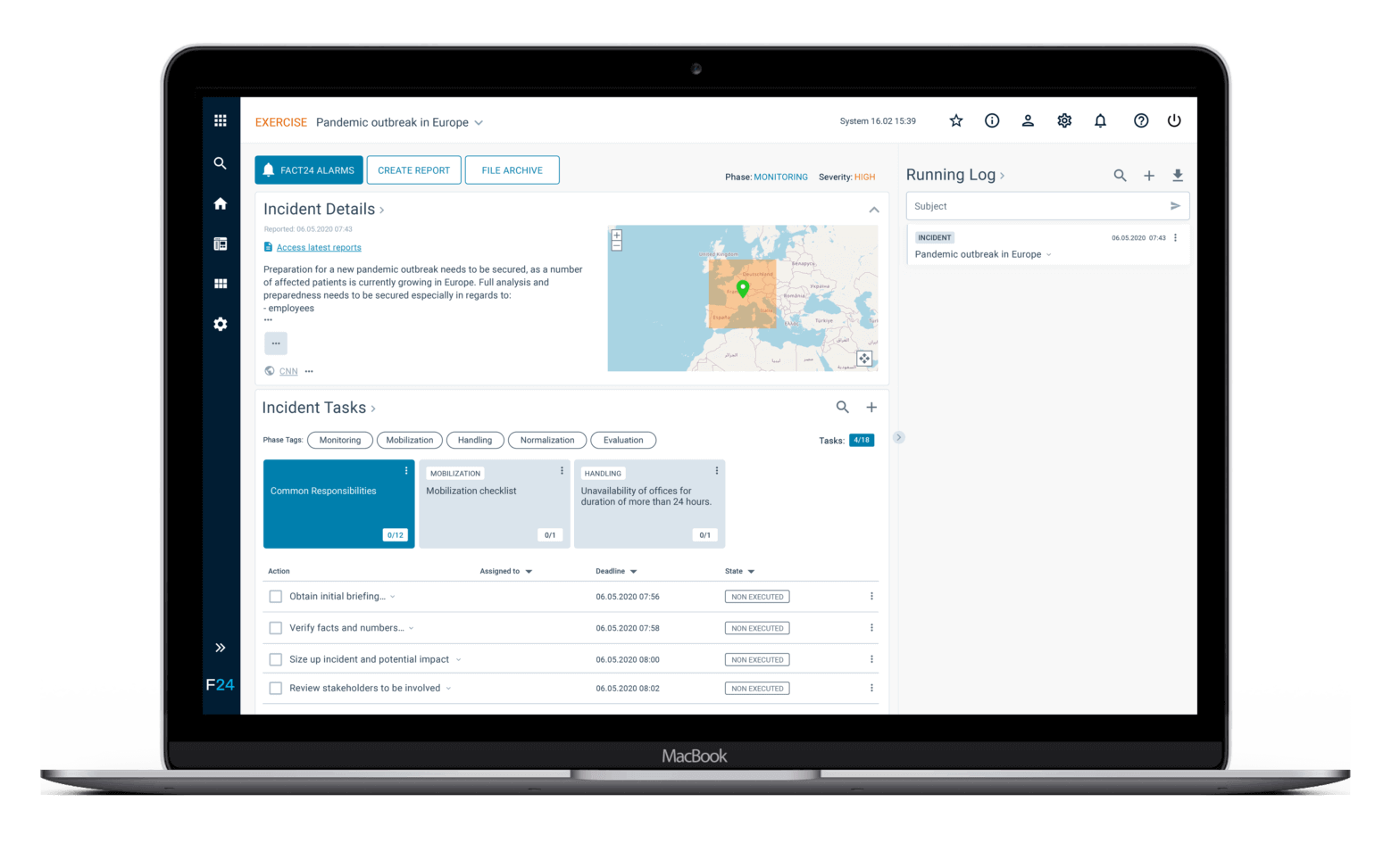 Krisenmanagement SaaS-Lösung FACT24 CIM - F24